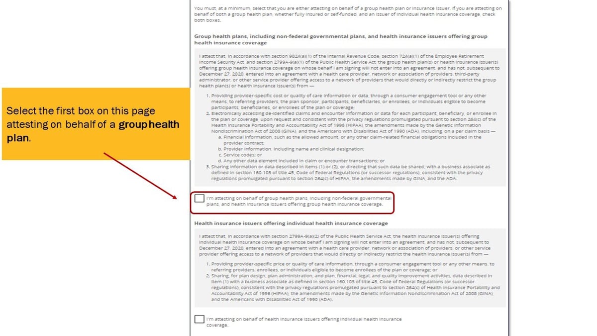 Group Health Plan Gag Clause Attestation 2024 Submission Reference Guide